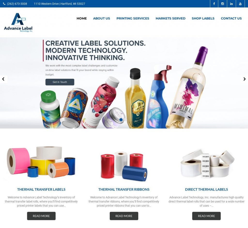 advance-label - JLWebvisions a Germantown, Mequon, Menomonee Falls, West Bend, Milwaukee Web Design